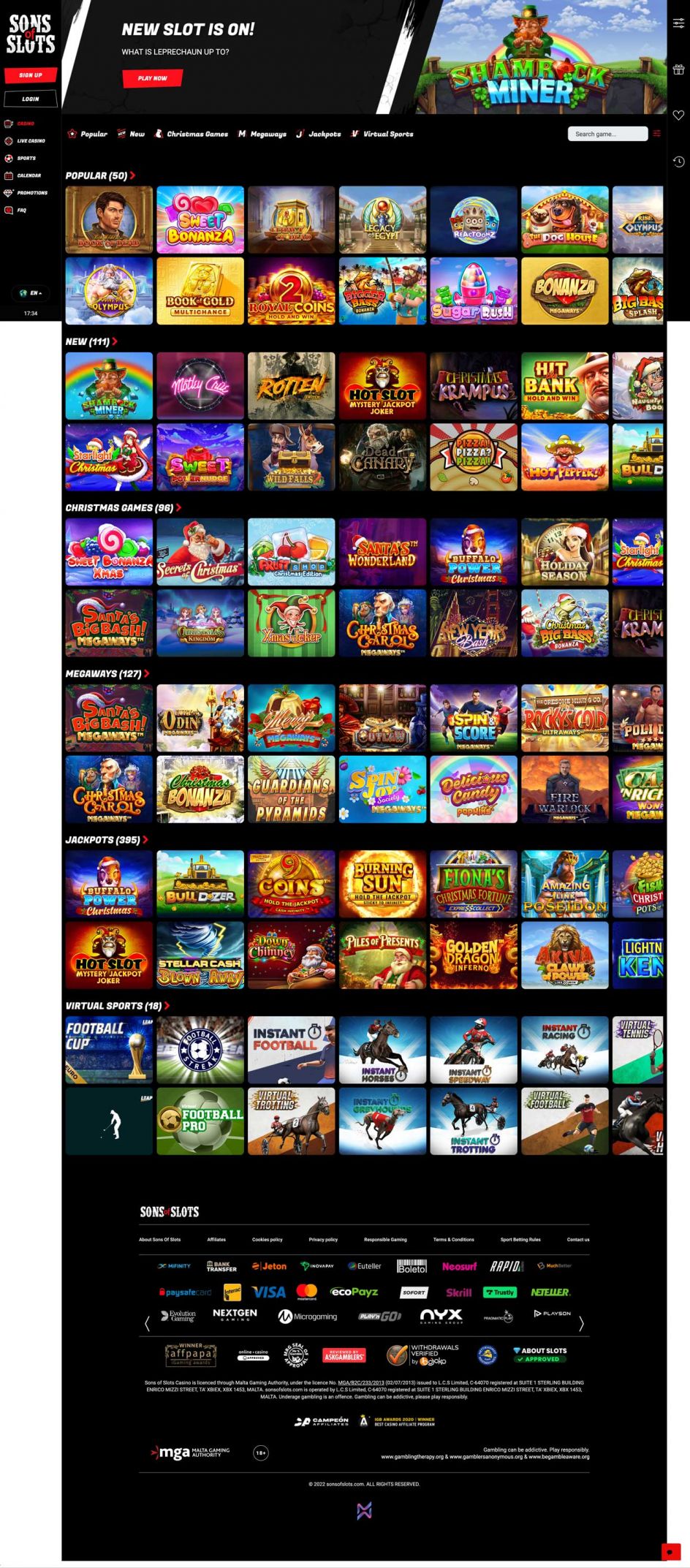 Sons of Slots Casino Review (2023) 🥇 Claim Exclusive Bonuses