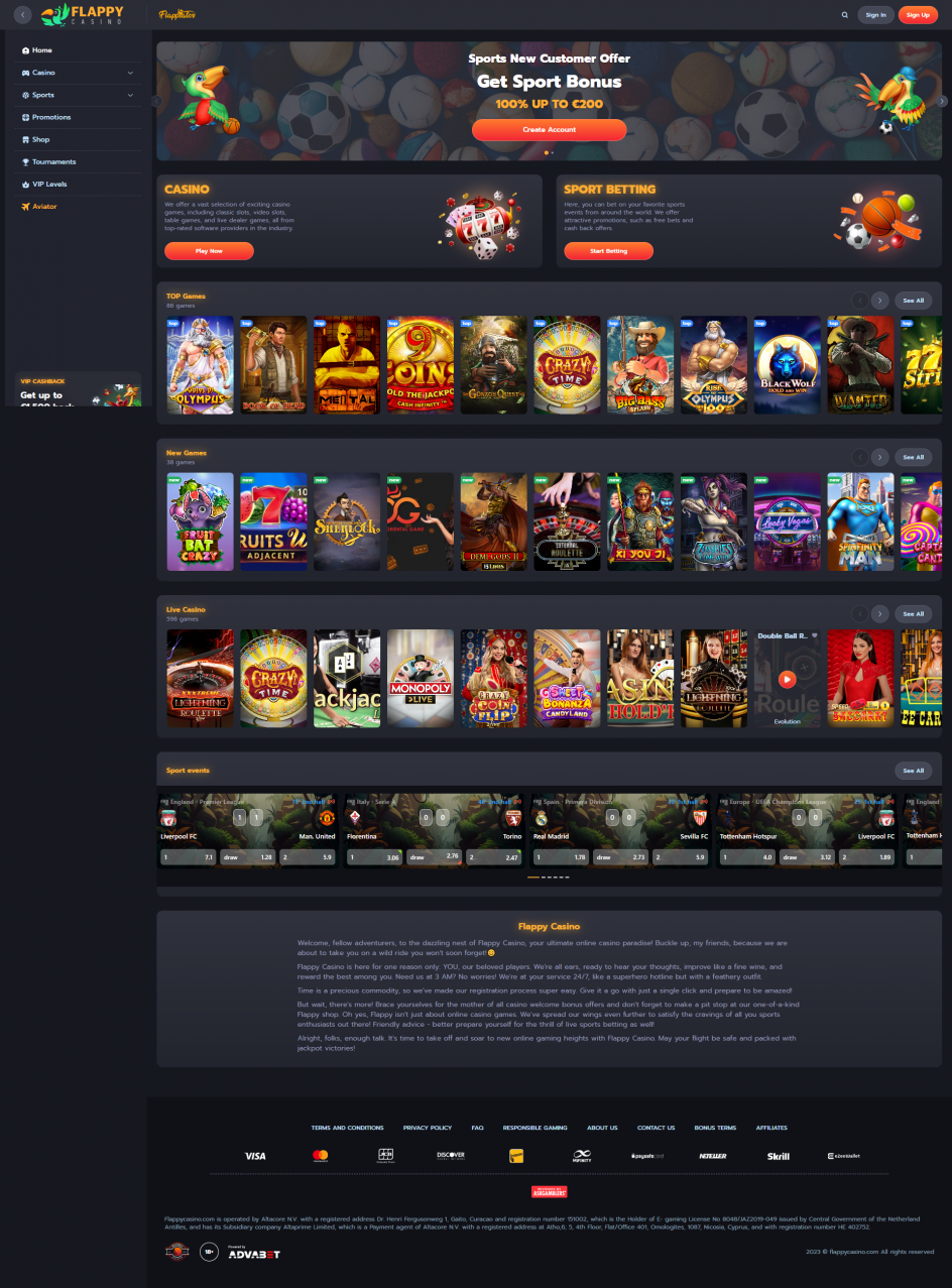 Flappy Casino Review (2024) 🥇 Claim Exclusive Bonuses