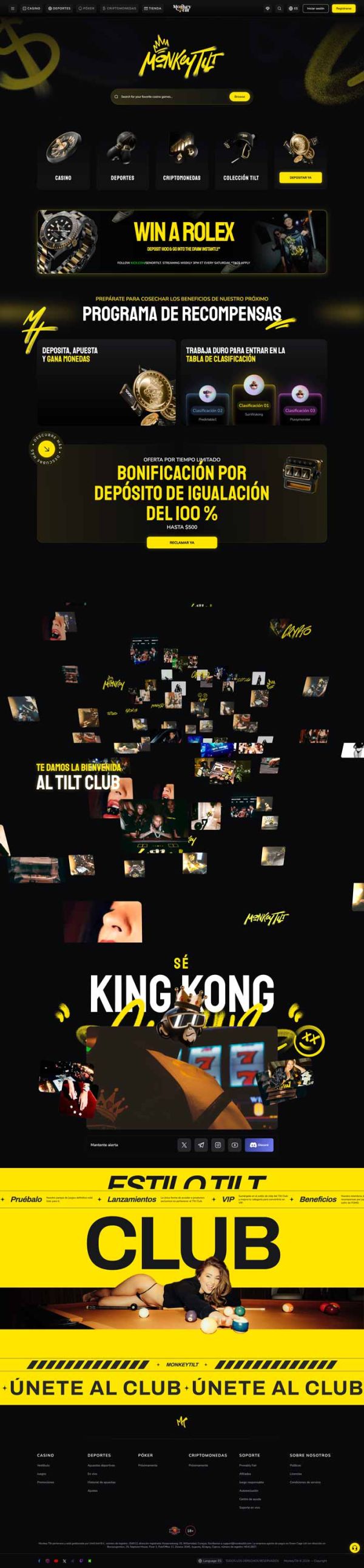 Reseña de Monkey Tilt Casino (2024) | ¿Es confiable?