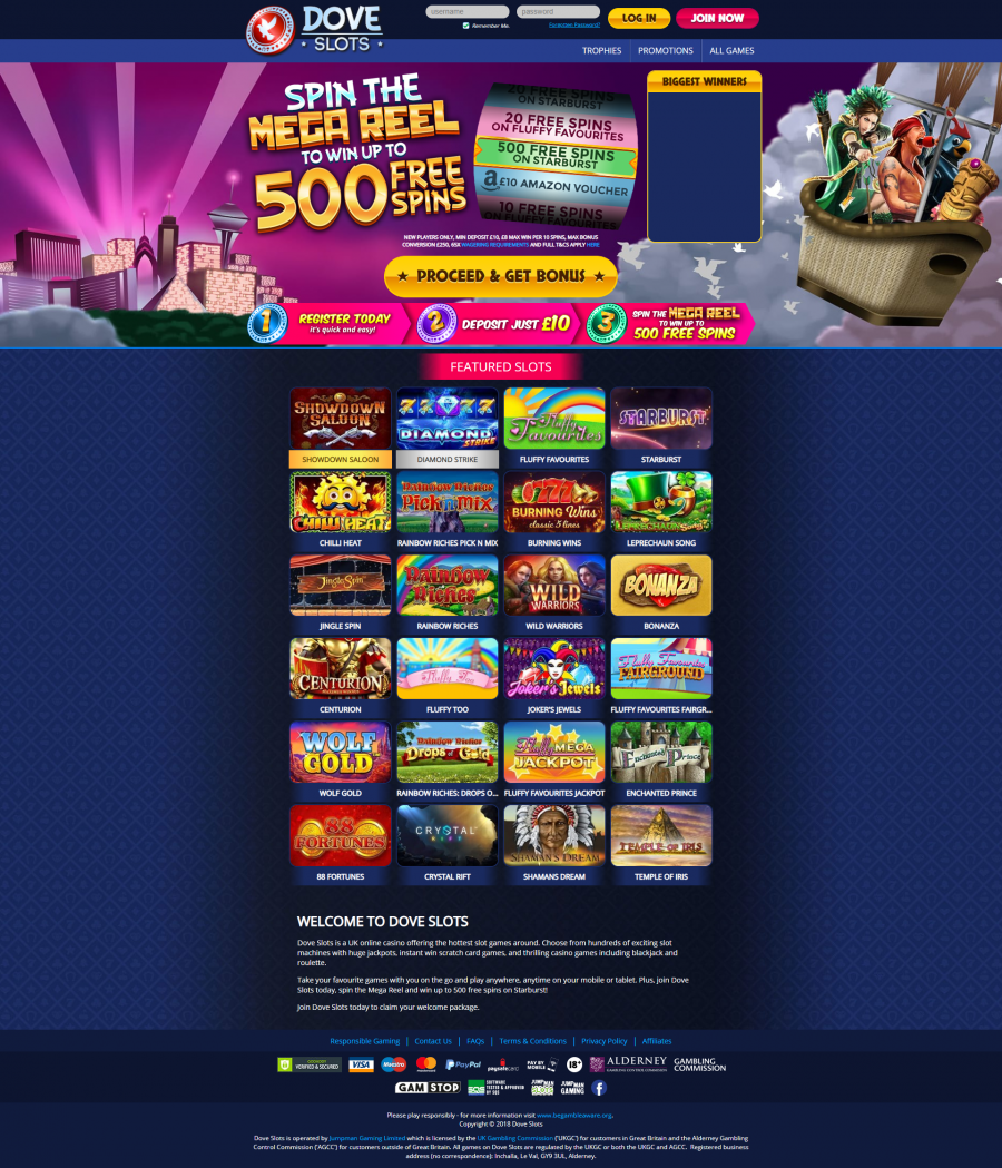 Dove Slots Casino (2022) 🥇 Review | Games - AskGamblers