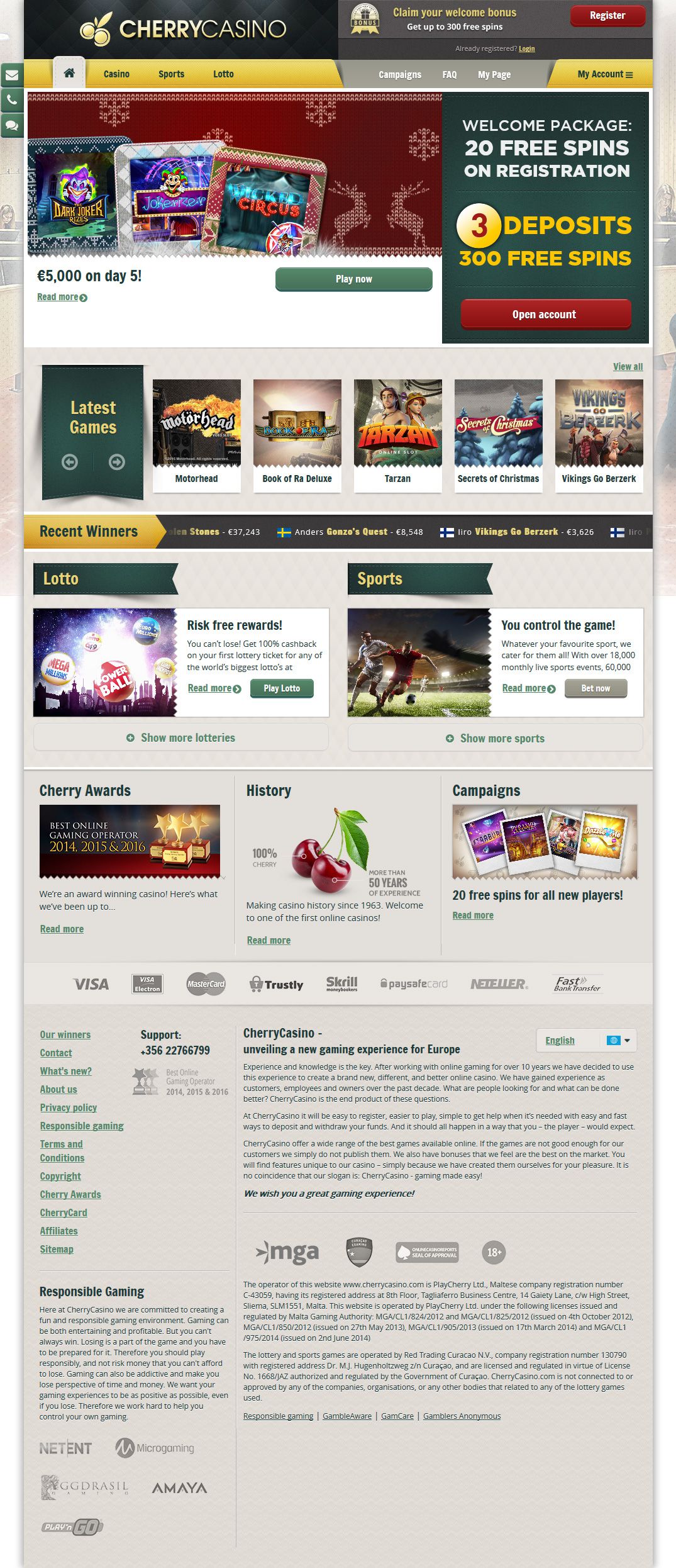 Cherry Casino (2020) | Review | Games | Play Now - AskGamblers