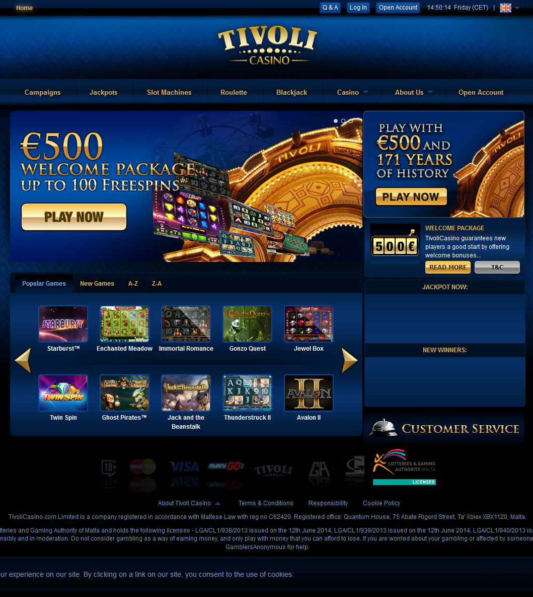 Tivoli Casino (2021) | Review | Games - AskGamblers