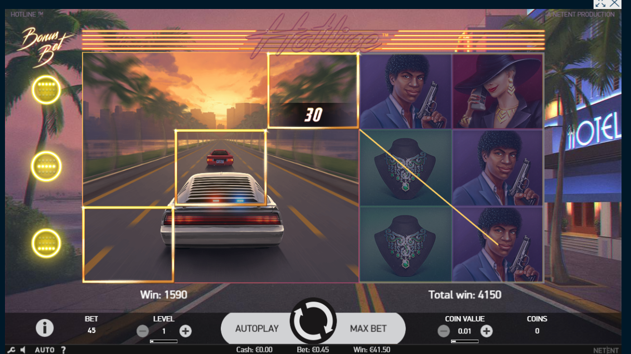 Hotline Slot Review 🥇 (2026) - RTP & Free Spins