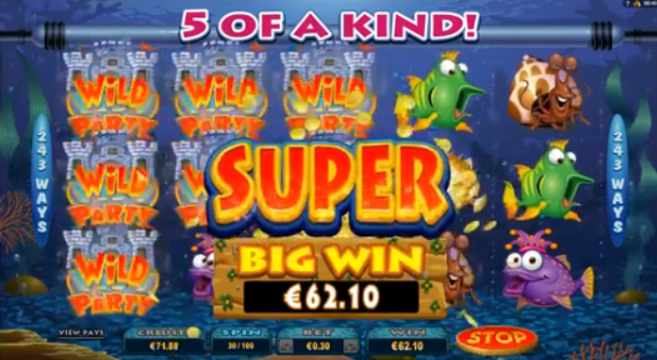 Fish Party Slot Review - Scatter & Free Spins [243 Paylines]