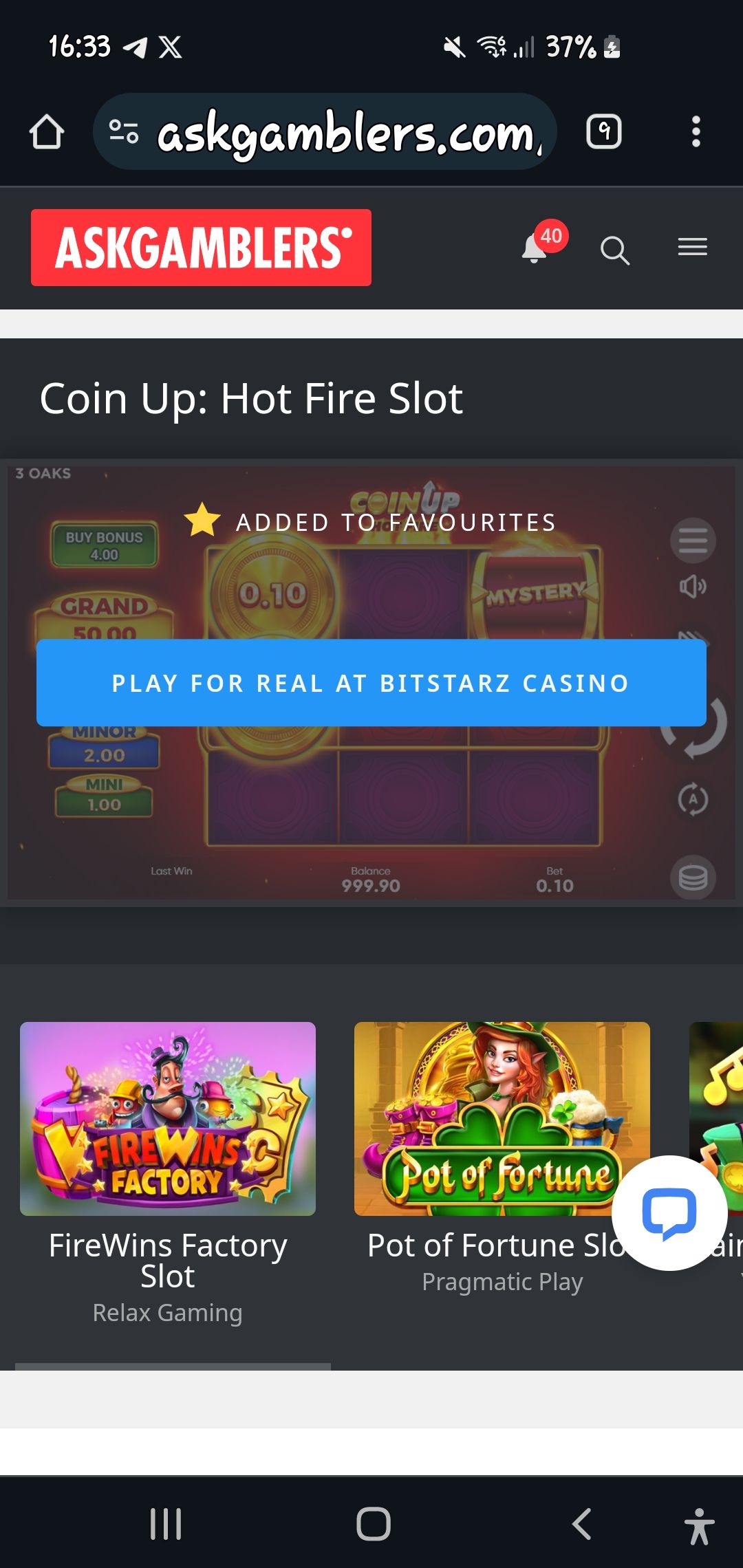 Coin Up: Hot Fire Slot Review 🥇 (2025) - RTP & Free Spins