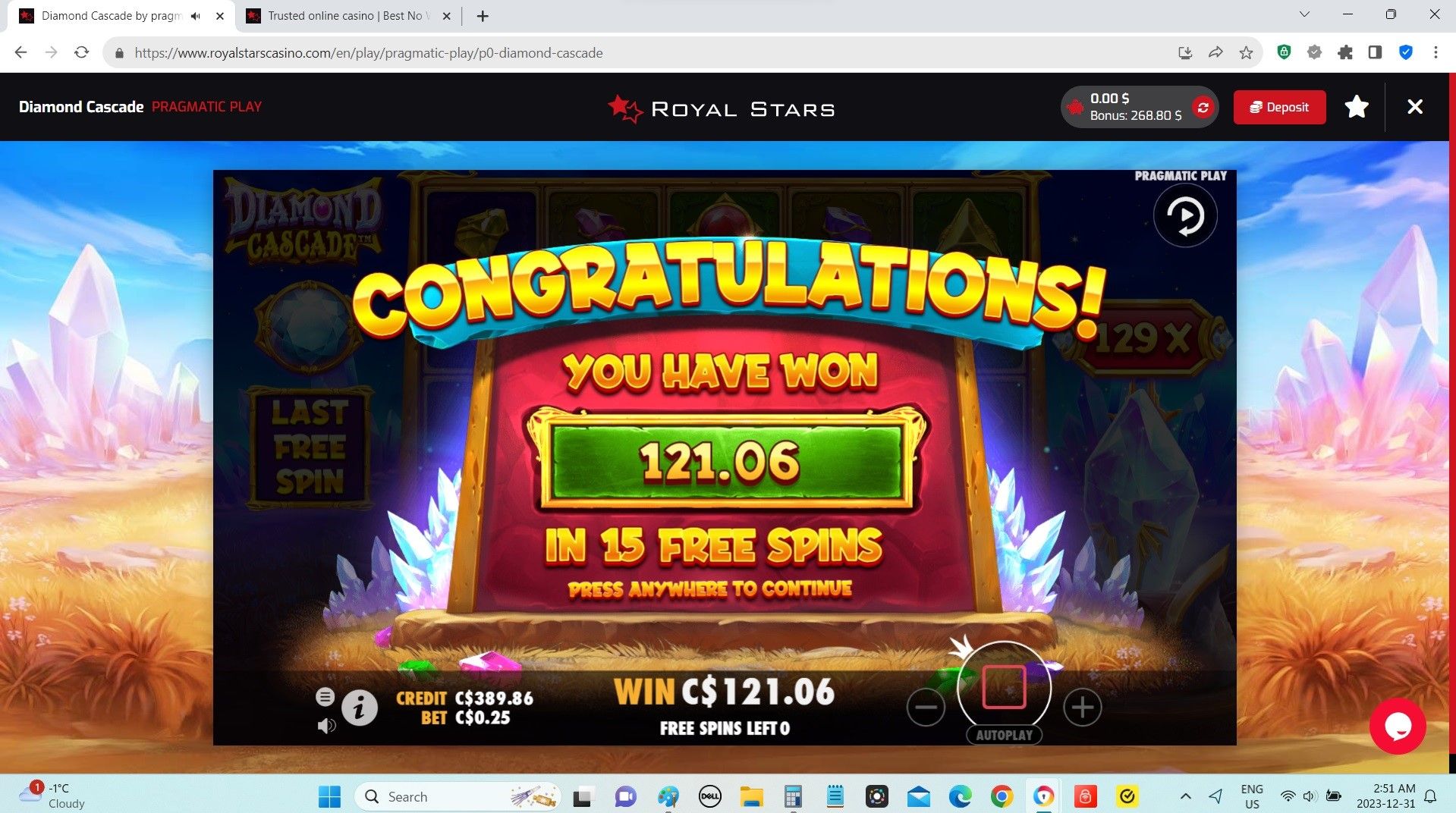 Diamond Cascade Slot Review 🥇 (2026) - RTP & Free Spins