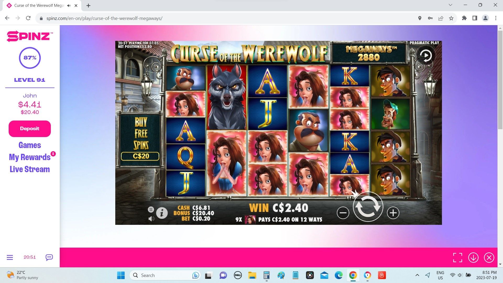 Curse of the Werewolf Megaways Slot Review 🥇 (2025) - RTP & Free Spins