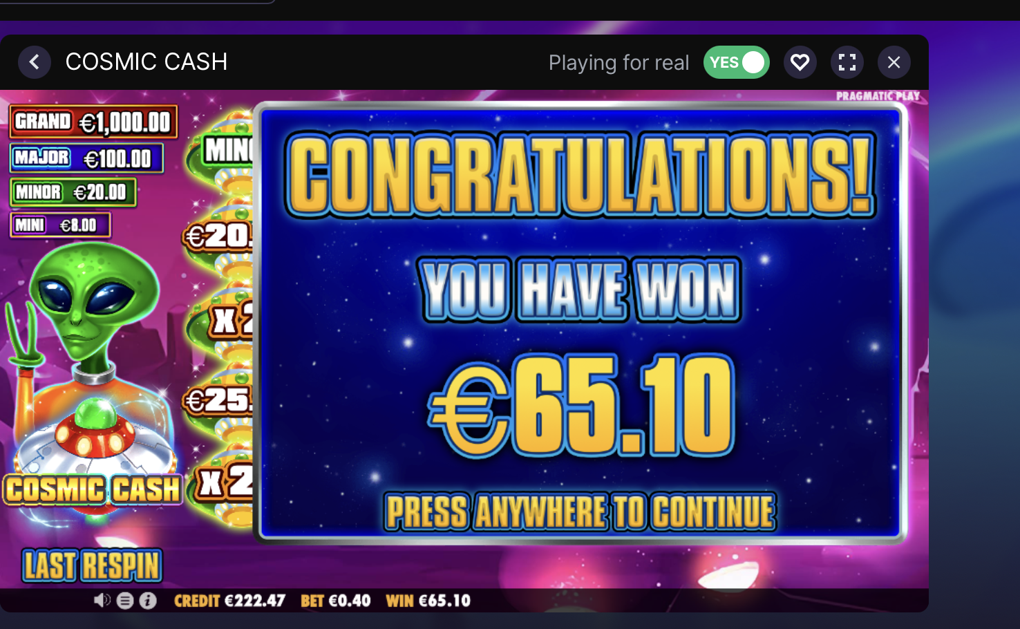 Cosmic Cash Slot Review 🥇 (2026) - RTP & Free Spins