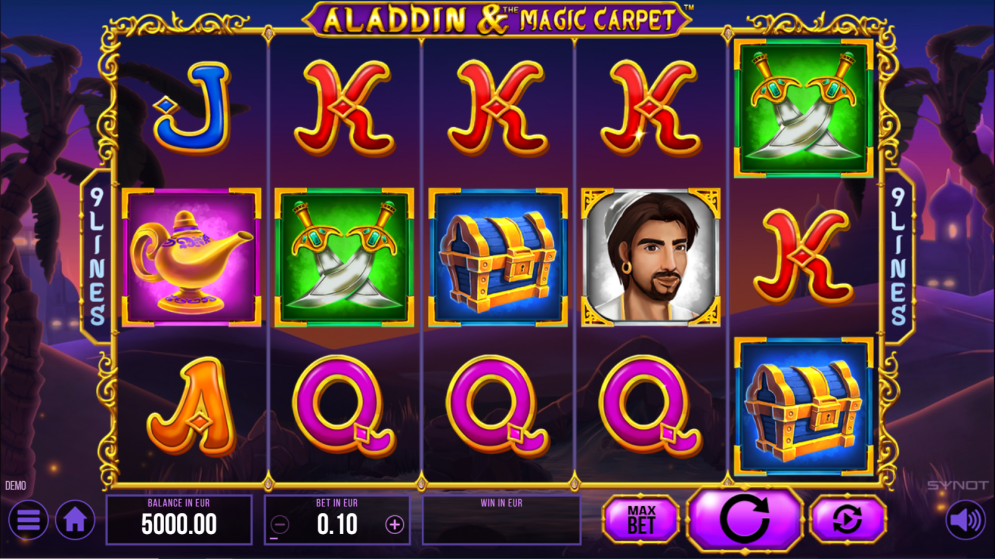 Aladdin and the Magic Carpet Slot Review 🥇 (2025) - RTP & Free Spins