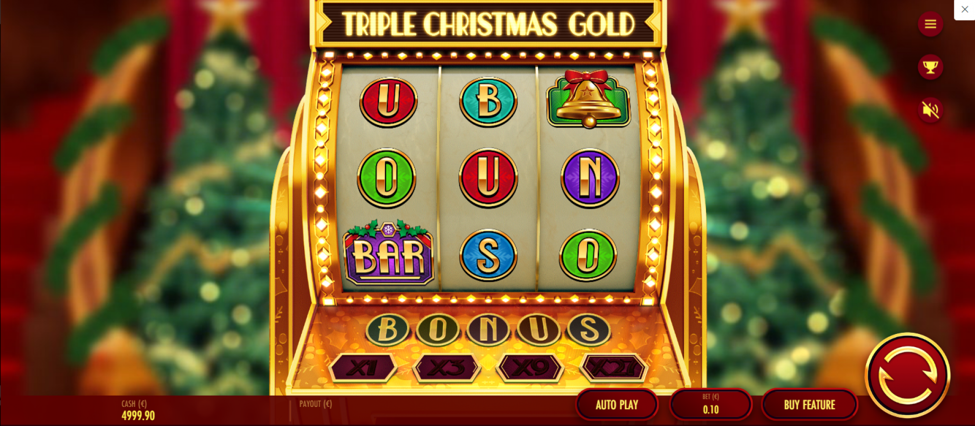 Triple Christmas Gold Slot 評判（ 2024 ）| ボーナスと還元率