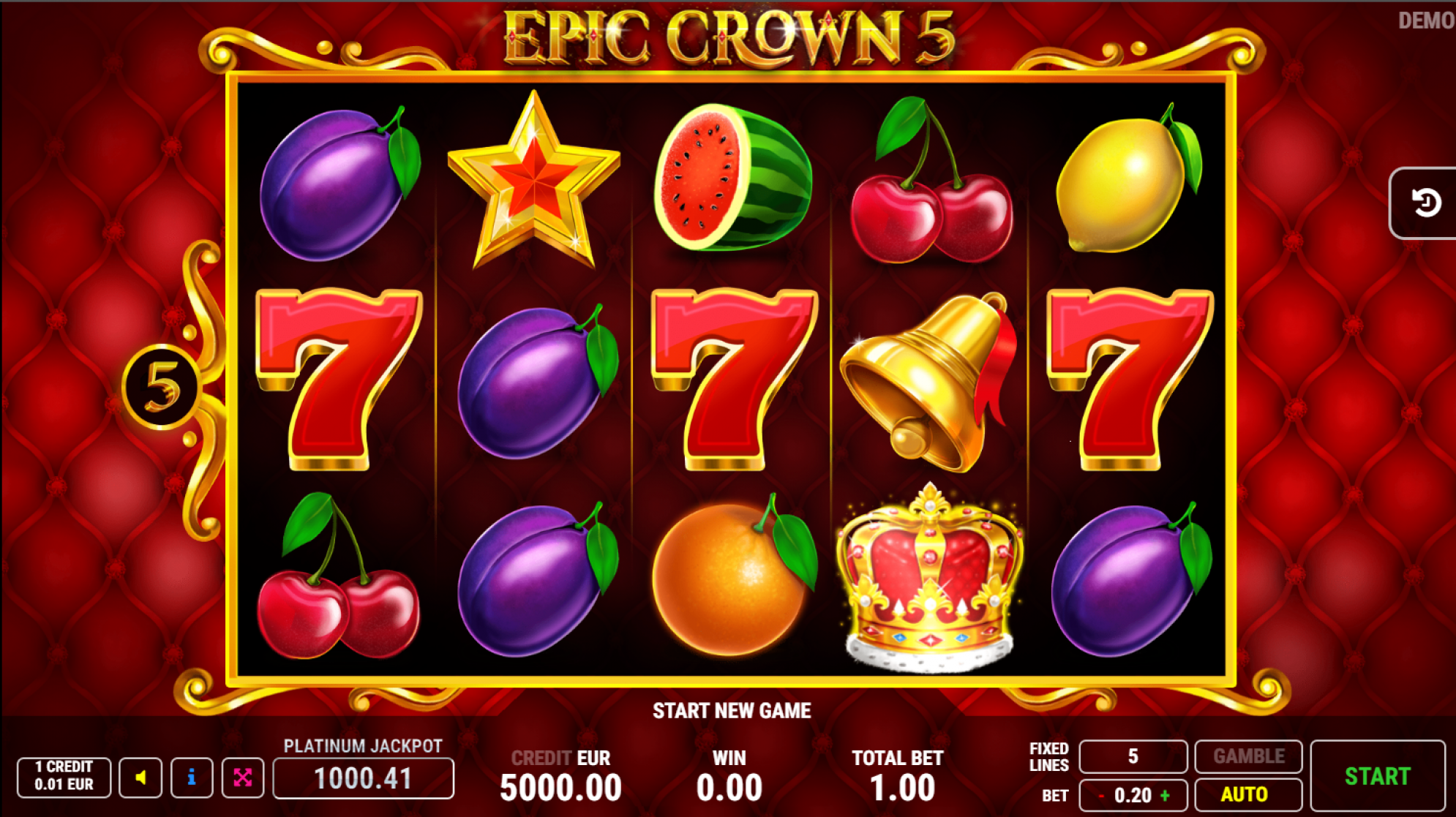 Slot Epic Crown 5 Recensione 🥇 (2025) | RTP & Giri Gratis