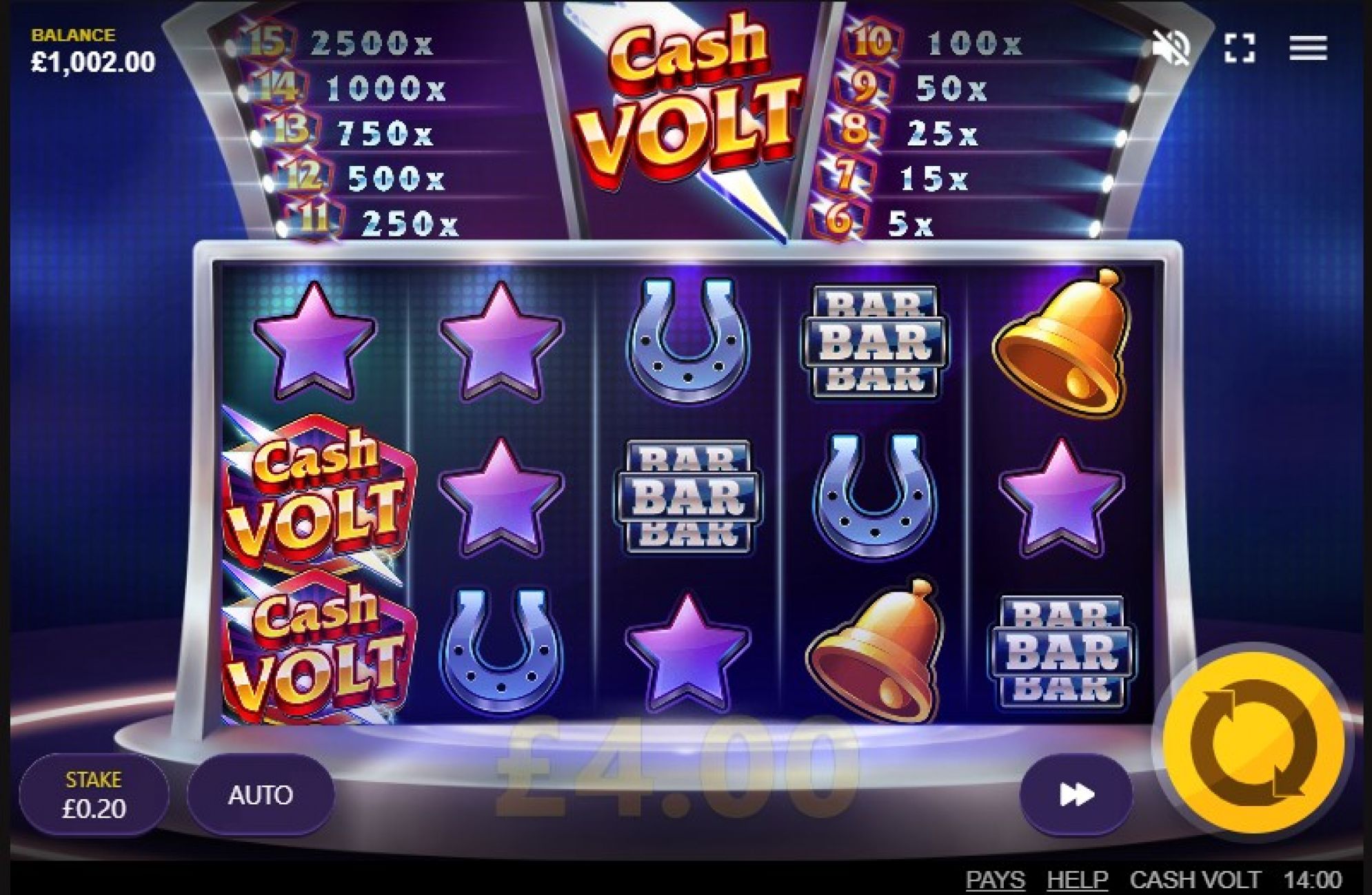 Cash Volt Slot Review 🥇 (2025) - RTP & Free Spins