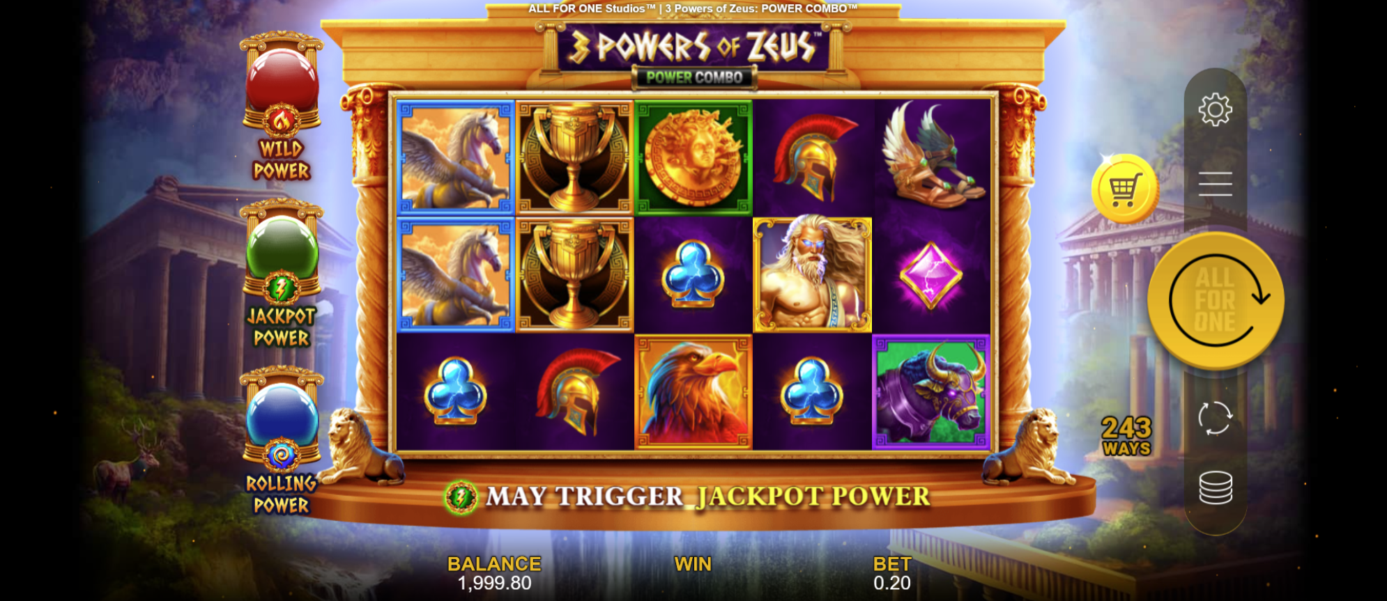 3 Powers of Zeus: POWER COMBO Slot Review 🥇 (2025) - RTP & Free Spins