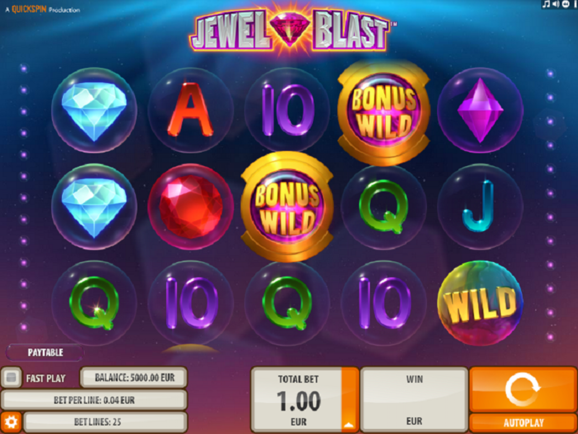 Jewel Blast Slot Review - Wild & Scatter [96.52% RTP]