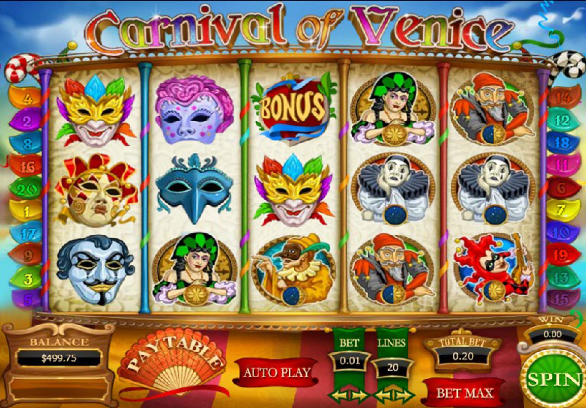 Carnival of Venice Slot Review 🥇 (2025) - RTP & Free Spins
