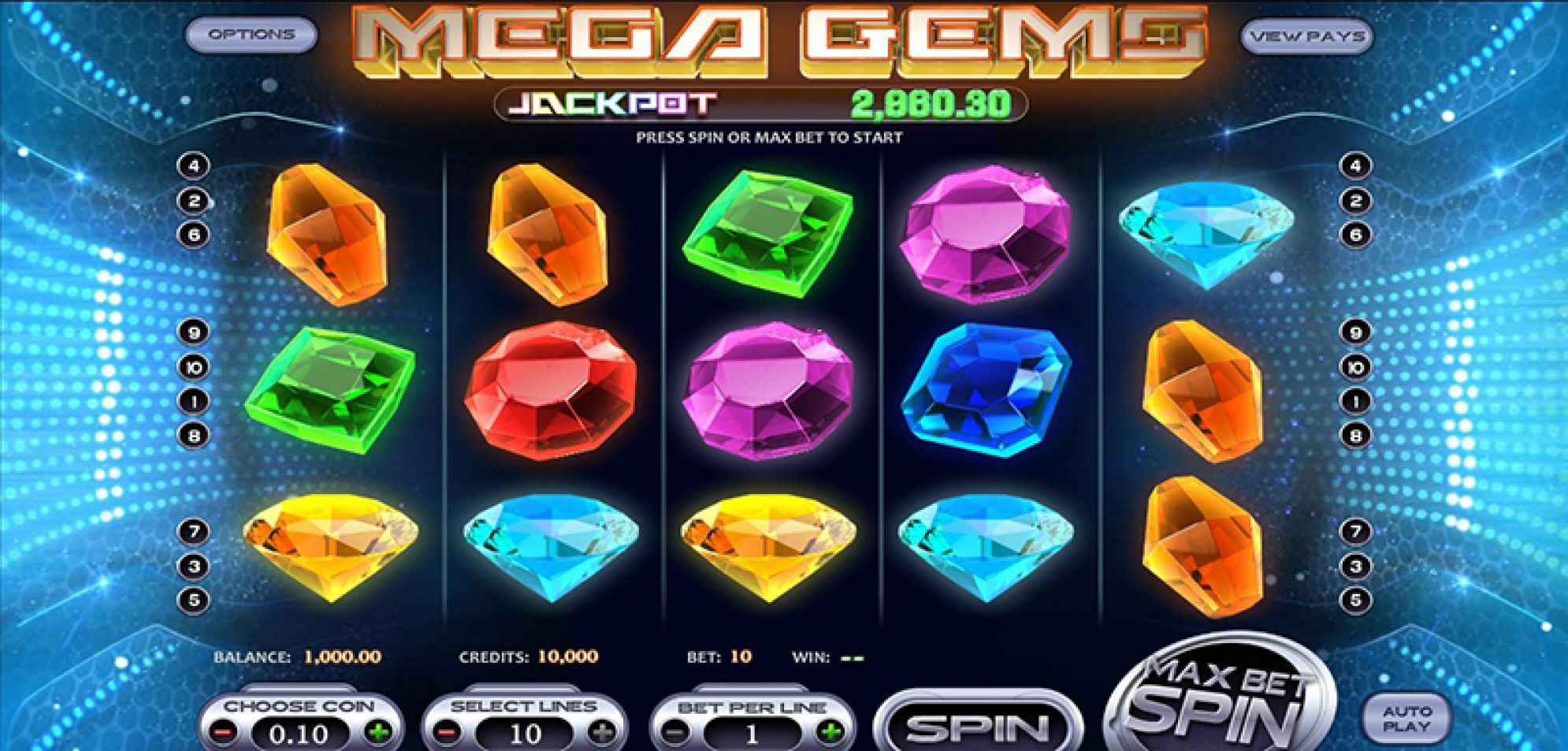 Mega Gems Slot Review 🥇 (2025) - RTP & Free Spins