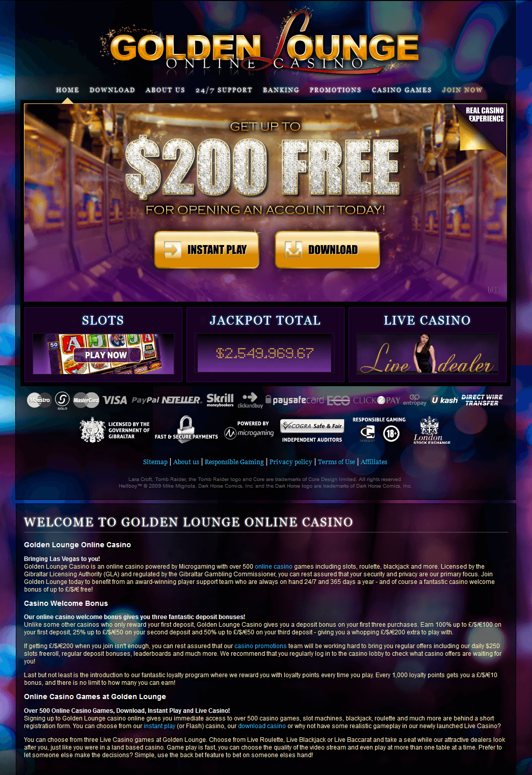 Golden Lounge Casino (2022) | Review | Games - AskGamblers